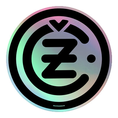 CZ Round BLK Logo Holographic Moto Stickers vintage mx motocross | eBay