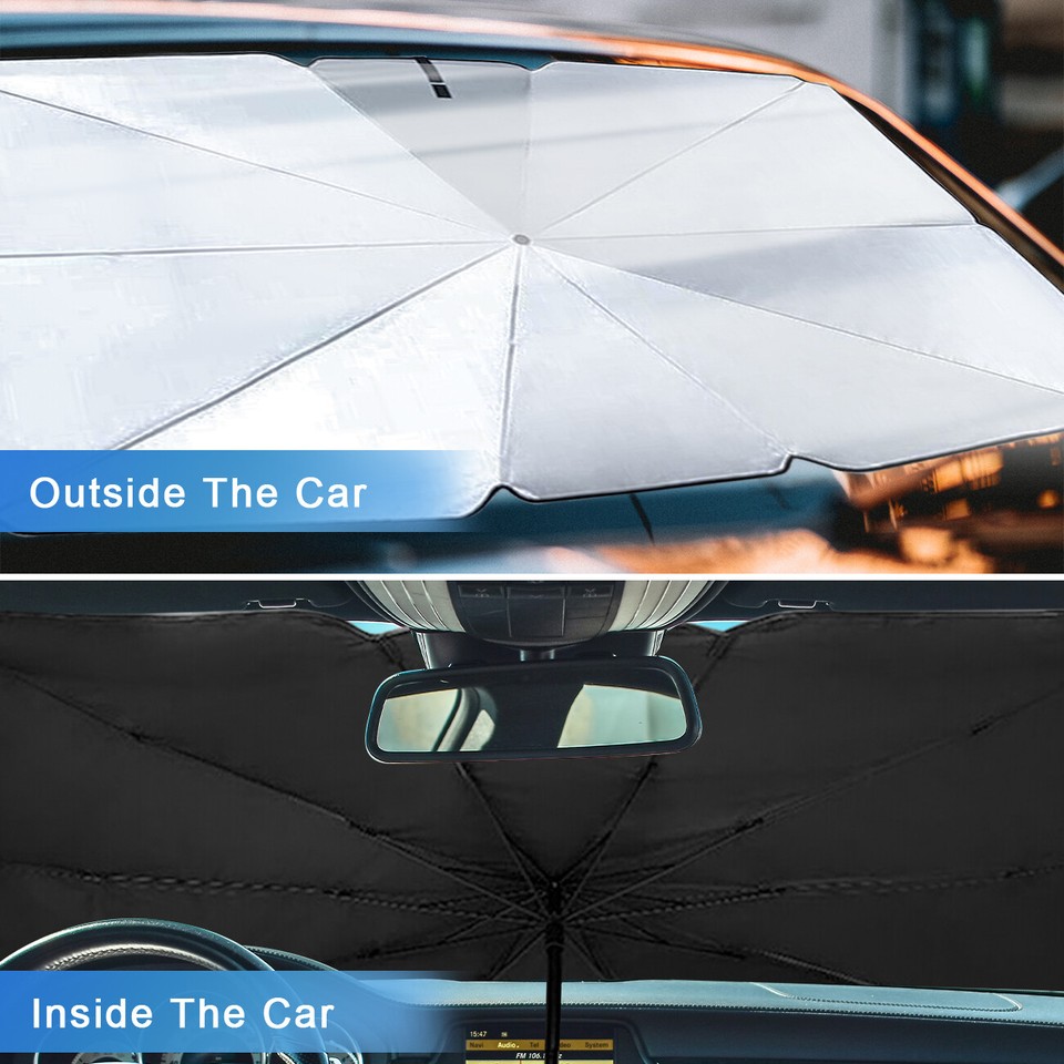 Car Windshield Sunshade Foldable Umbrella Front Window Sun Cover Visor ...