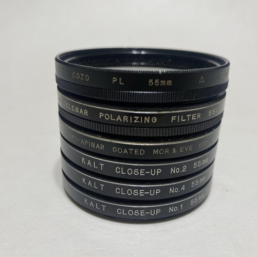 Lot Of 6 55mm Size Lens Filters PL Mor & Eve Close-Up ~ Kalt Telesar ...