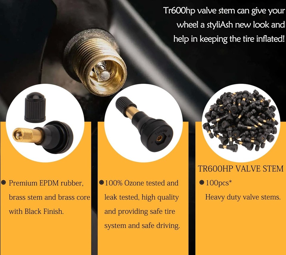 TR600HP High Pressure Valve Stems, Heavy Duty Valve Stems | Brass ...