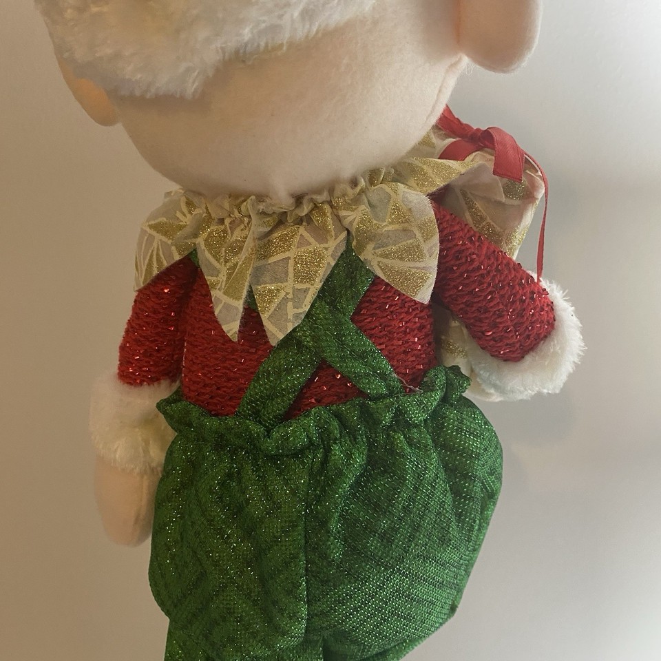 Vintage Large 24” Plush Christmas Standing Elf Christmas Decor NWT | eBay
