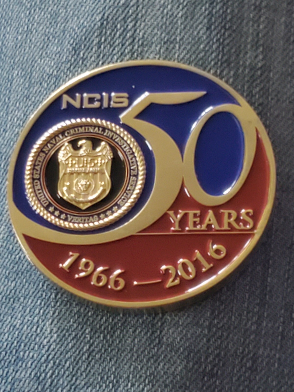 NCIS NAVAL CRIMINAL INVESTIGATIVE SERVICE NAVY 50 YEARS 2" CHALLENGE ...