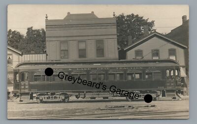 RPPC Buffalo & Lake Erie Traction Trolley DERBY NY New York Real Photo ...