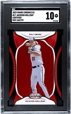 2023 Panini Chronicles Crusade #17 Jackson Holliday RED /199 SGC 10 GEM ...