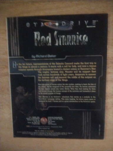 Alternity RPG Stardrive Black Starfall Module Adventure USED TORN TSR ...