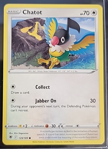 Chatot Pokemon TCG Card 129/189 | eBay