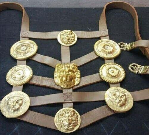 Roman Phalera Belt (Type - 2) Leather Belt Handmade Roman Belt Heavy ...