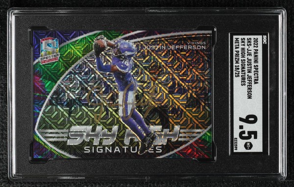 2022 Panini Spectra - Sky High Signatures Meta Prizm #SKS-JJE Justin Jefferson /25 (AU) for sale ...