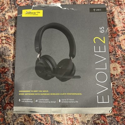 Jabra Evolve2 65 Link380C Stereo Black Headset, Stereo USB-C, HSC110W ...