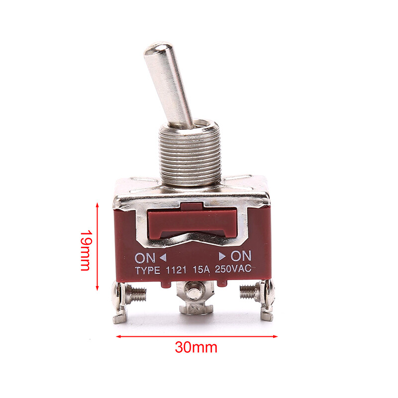 Momentary Toggle Switch (ON) OFF (ON) Spring Return 3 Pin Latching ...