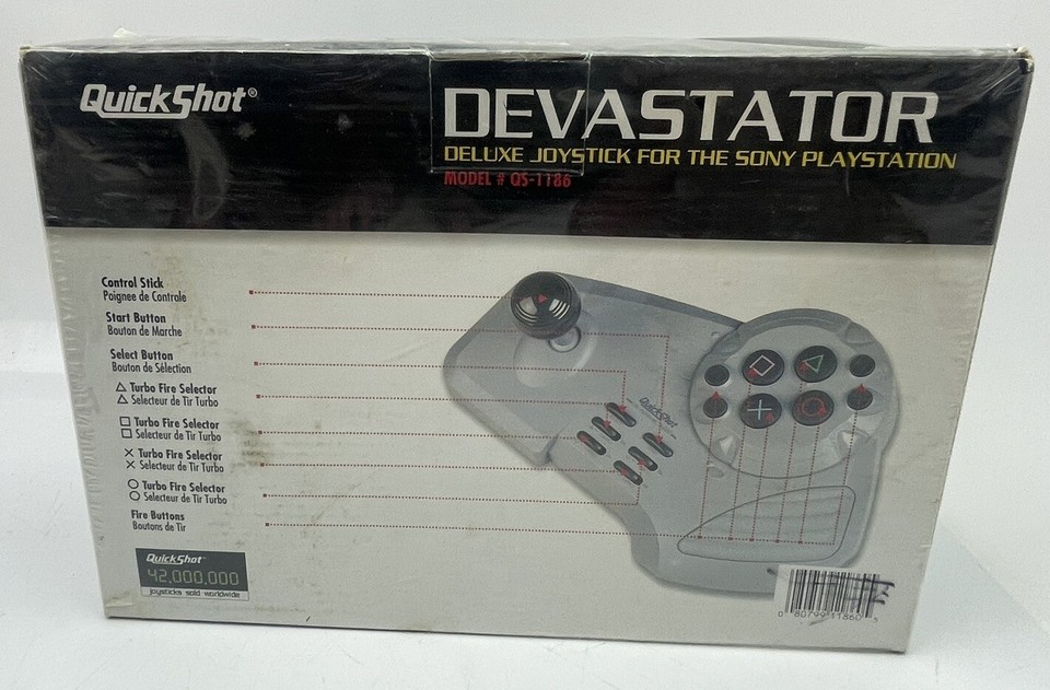NEW 1996 QuickShot PlayStation PS1 DEVASTATOR Deluxe Joystick ...