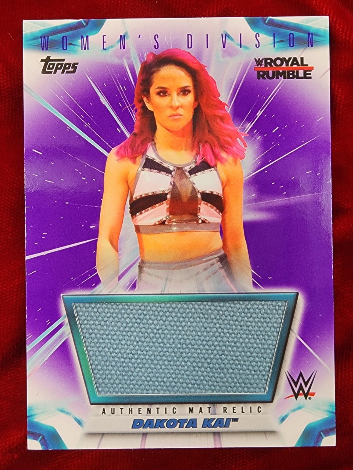 2021 WWE Topps Women's Division Dakota Kai Royal Rumble Mat Relic ...