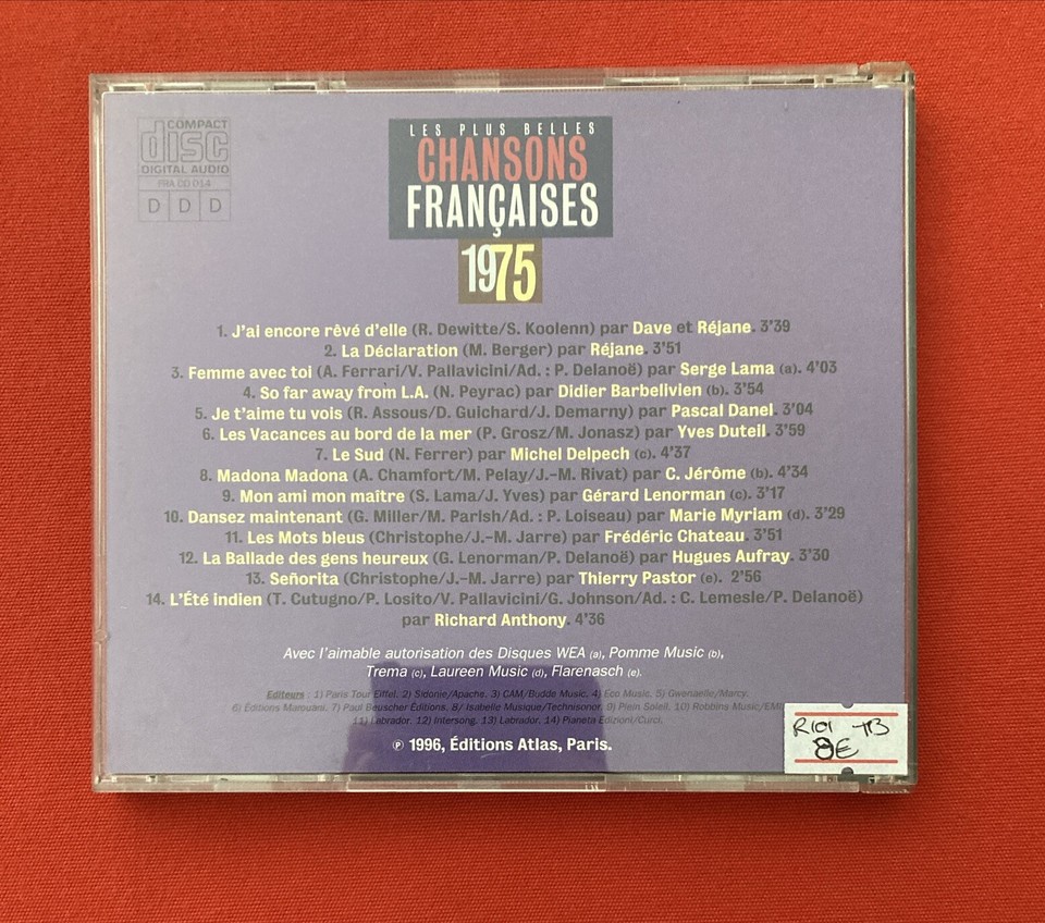 The Most Beautiful French Songs 1975 Editions Atlas 1996 Very Good ...