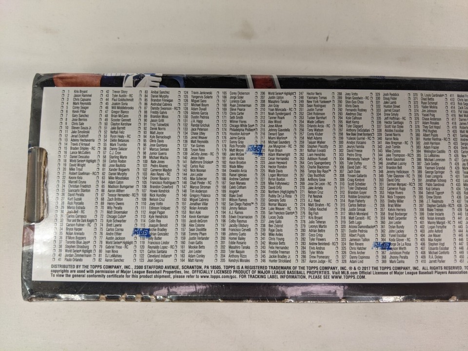 Topps Baseball Cards 2017 Complete Set Factory Sealed JR | eBay