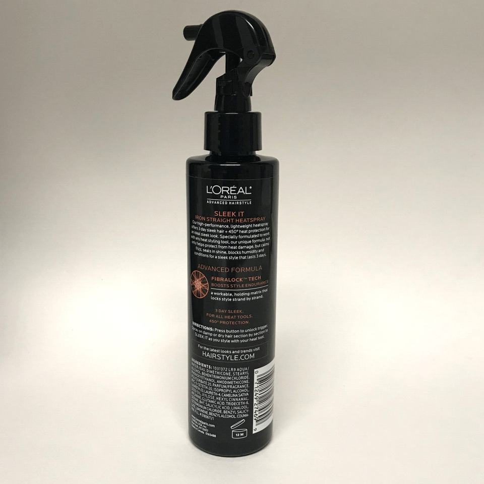 L'Oreal Paris Advanced Hairstyle Sleek It Iron Straight Heat Spray, 5.7 fl oz | eBay