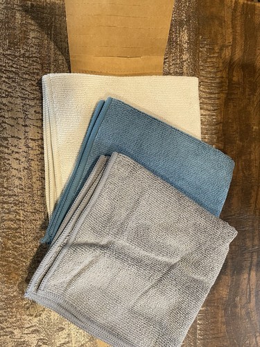 Norwex Body and Face Cloth Trio Coastal -Gray, Teal and Cream baclock ...