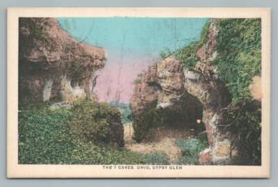 The 7 Caves Ohio "Gypsy Glen" BAINBRIDGE OH Antique French Hand Colored ...