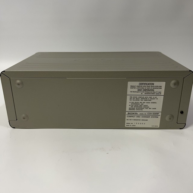 Sony 10 Disc CD Changer Auto Car Truck Trunk With Wires Cdx-505rf for ...