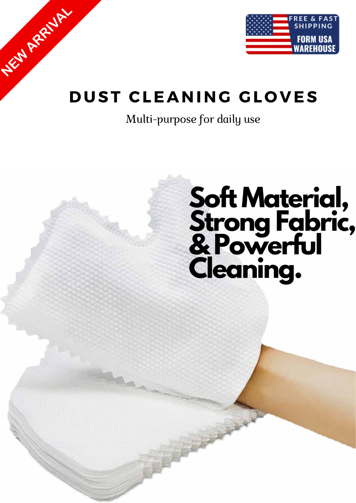 Dust Cleaning Gloves, Double-Sided Cleaning Multi-purpose Gloves - 10 ...