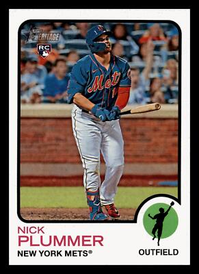 Nick Plummer RC 2022 Topps Heritage #624 Rookie New York Mets Mint | eBay
