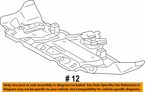 51405-35100 Toyota Cover sub-assy, engine under, no.1 5140535100, New ...