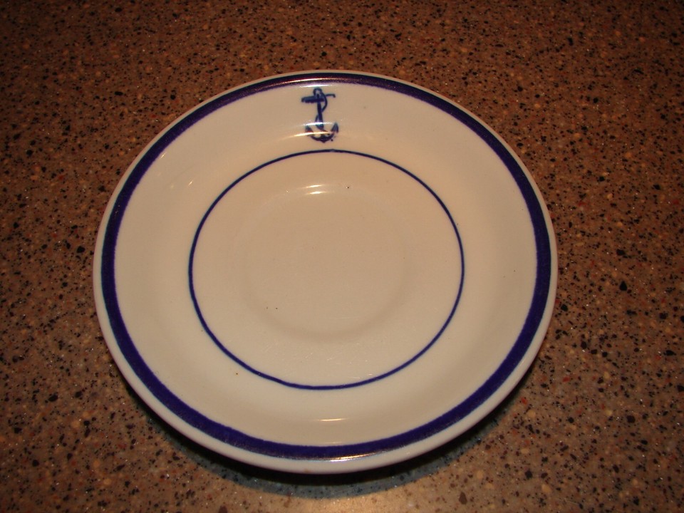 Vintage Shenango China Navy Fouled Anchor Mess Hall Plate Restaurant ...