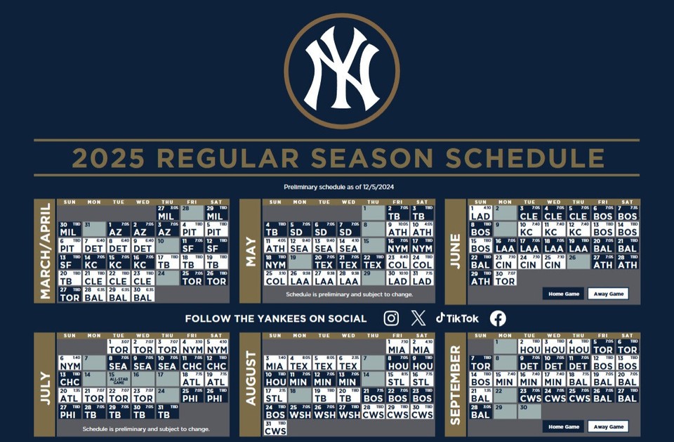 2025 Major League Baseball Teams Schedule Magnets 5" X 3.5"(Choose From ...