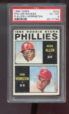 1964 Topps #243 Phillies Rookie Stars Richie Allen John Herrnstein RC ...