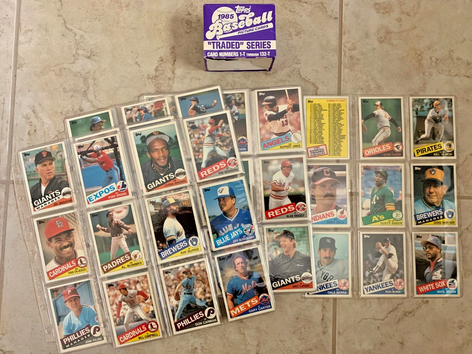 1985 Topps Traded Series Complete Baseball Card Set 1T-132T, Rare ...