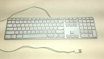 OEM Apple A1243 Aluminum/White Wired Keyboard With USB Ports | eBay