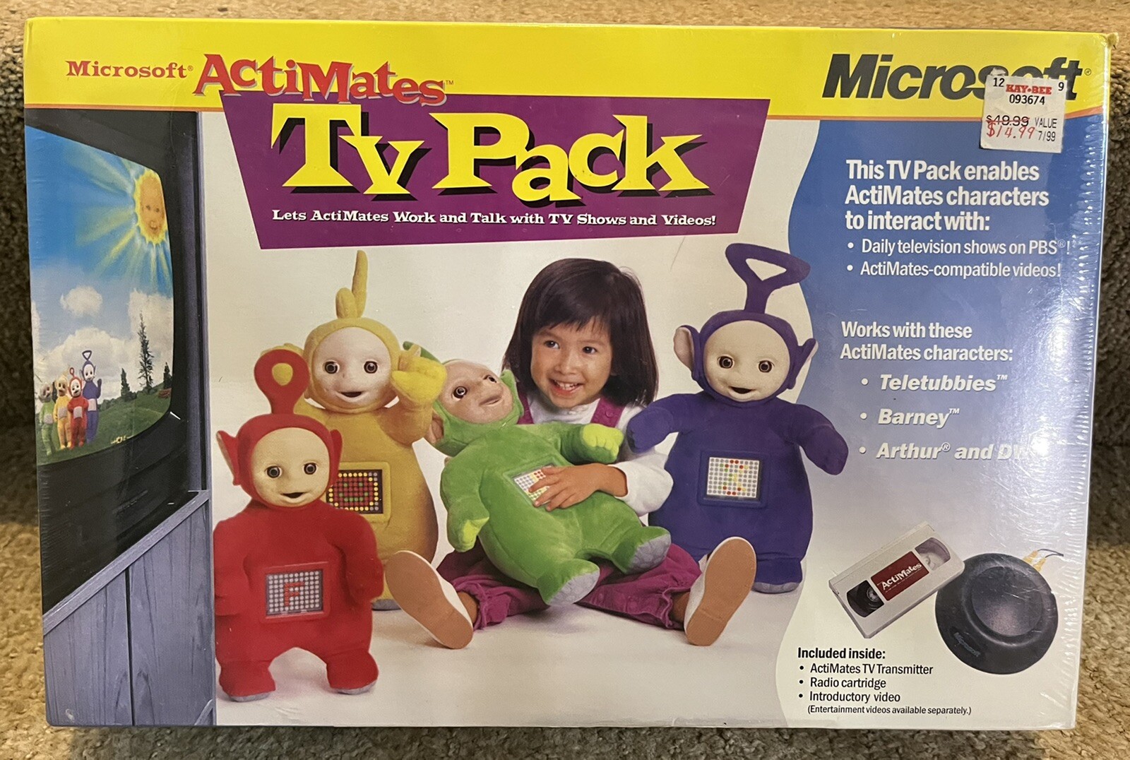 Microsoft Actimates TV Pack for Teletubbies Barney Arthur DW Characters ...