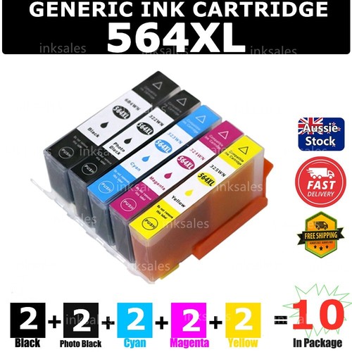 10x Generic 564XL HP564 Ink Cartridge For HP C309A C310A C410A C510A ...