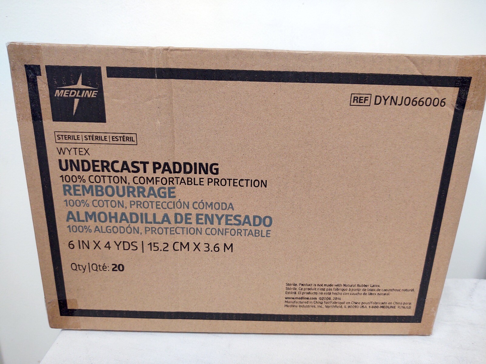 Medline Wytex Undercast Padding DYNJ066006 6" x 4yds - 100% Cotton ...