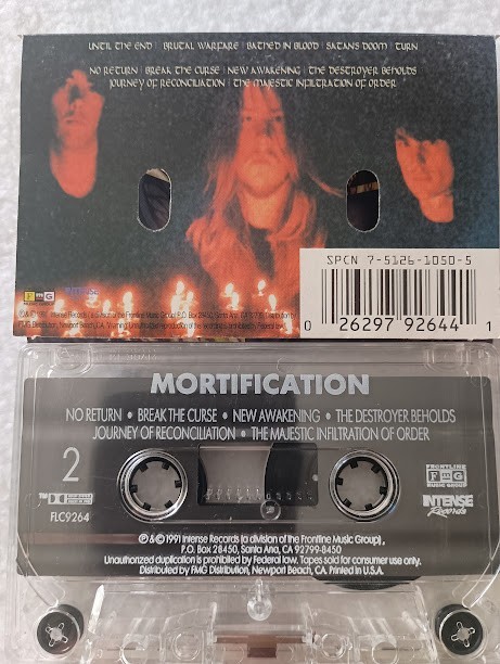Mortification Rock Death Metal Cassette Tested Intense OG Press US 90's ...