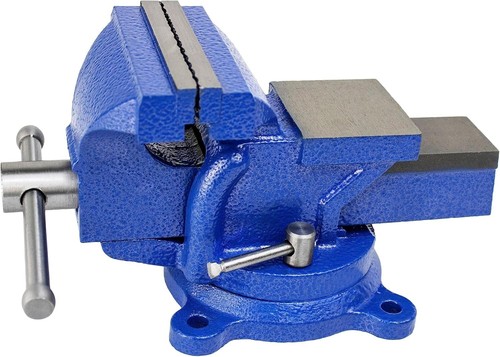 5' Heavy Duty Bench Vise Anvil with 360° Swivel Locking Base Desktop ...