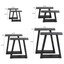 Pair of Metal Steel Legs Industrial Style Base Frame For Dining Table ...