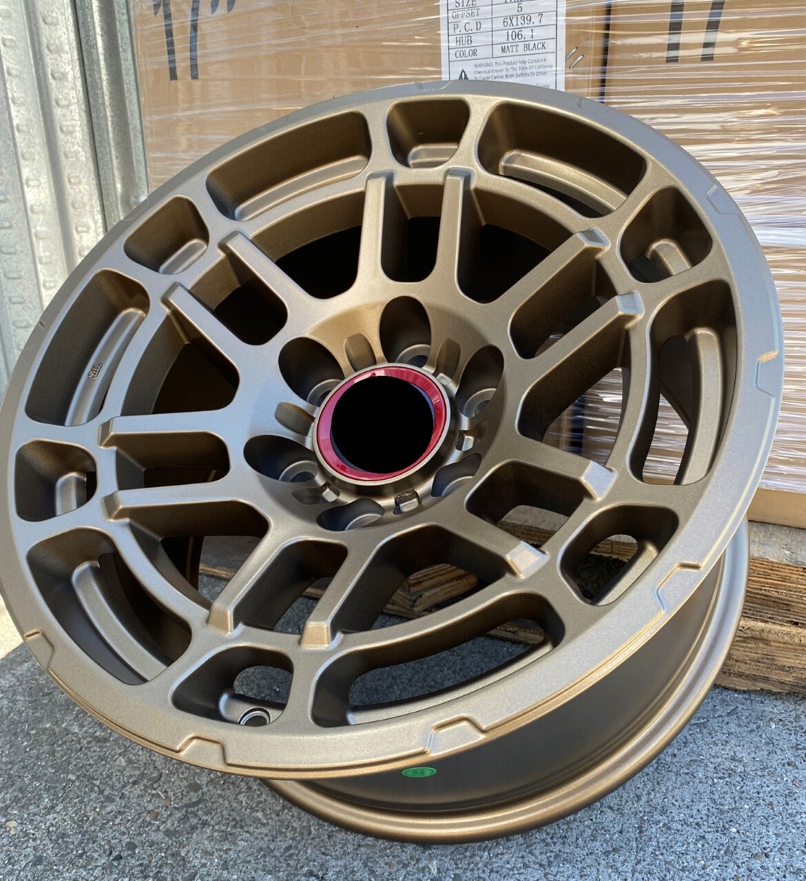 17x8 Matte Bronze Wheels For Toyota 4Runner Tacoma Pro Style 6x139.7 +5 ...