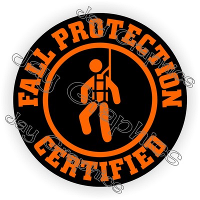 Fall Protection Certified Hard Hat Sticker / Safety Helmet Decal ...