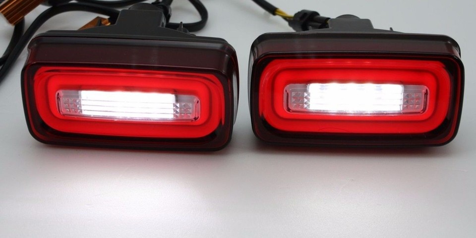 MERCEDES W463 G-CLASS RED REAR BUMPER LED FOG SET FOR 2002-2018 G500 ...