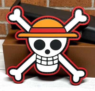 Tactical PVC Patch - Straw Hat Skull Patch - Morale Funny Cross Bones ...