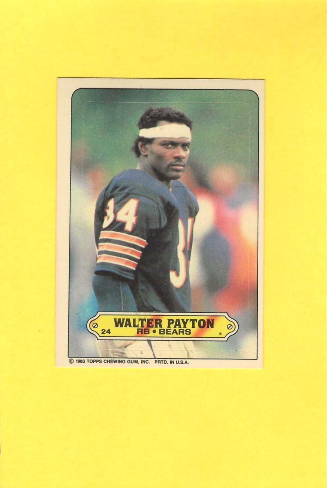 1983 Topps Walter Payton #24 Sticker Bears HOF SHARP | eBay