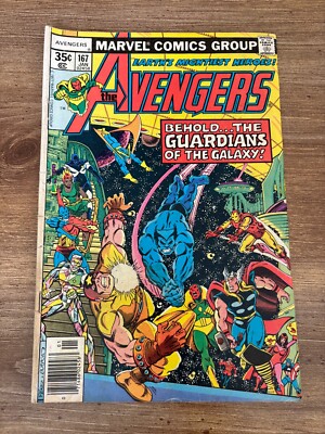 Avengers # 167 VG/FN Marvel Comic Book Hulk Thor Iron Man Guardians 15 ...