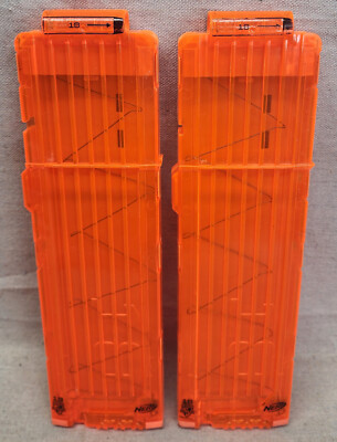 Lot Of 2 Nerf N-Strike Elite 18 Dart Round Magazines Blaster Gun Ammo ...