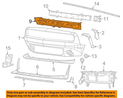 CHRYSLER OEM 15-23 Challenger Bumper Components-Energy Absorber ...