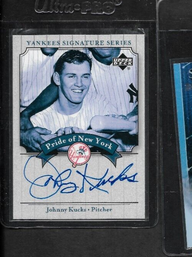 Johnny Kucks (d.13 )Autograph 2003 UD Pride of New York Yankees Series ...