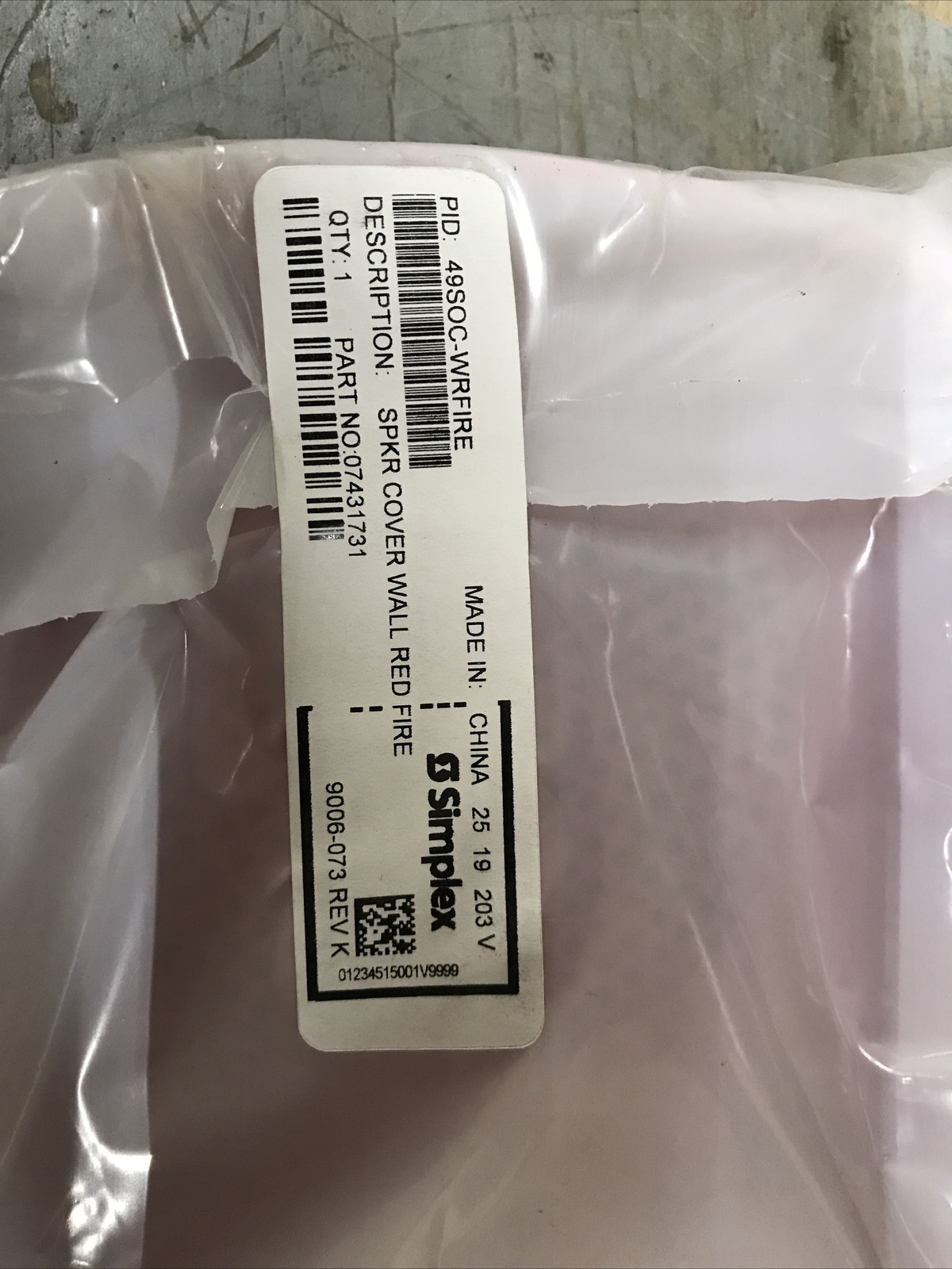 () SIMPLEX 07431731 Wall Mount Fire SPKR Cover Red for sale online | eBay