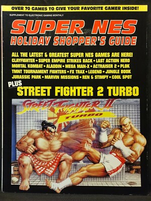 1993 Super NES Holiday Shopper's Guide EGM Video Game Magazine ...