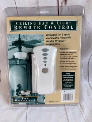 New in Package Hunter Original 3 Speed Ceiling Fan & Light Remote ...