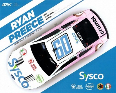 2025 RYAN PREECE "SYSCO - CRUMBL" #60 NASCAR CUP SERIES POSTCARD | eBay