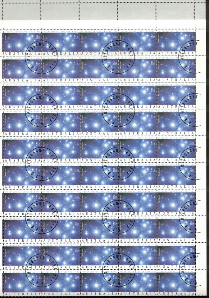 AUSTRALIA, 1992 $1.05 THE PLEIADES SHEET 100 CTO | eBay